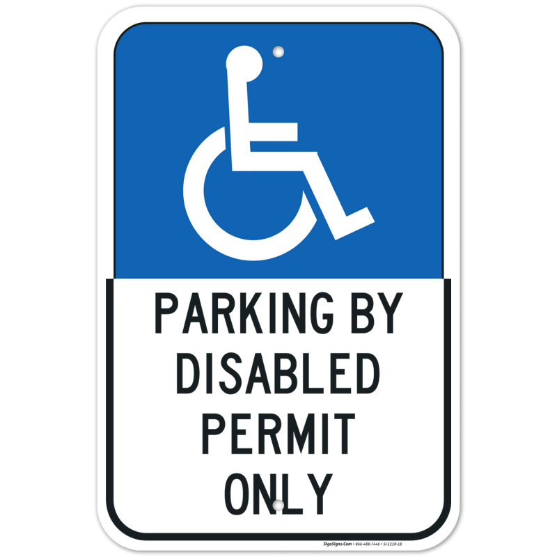 Florida Handicap Parking Sign, Parking by Disabled Permit Only | Sigo Signs