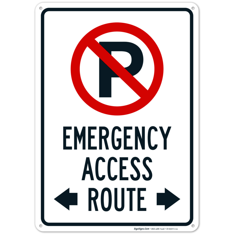 Emergency Access Route Sign | Sigo Signs